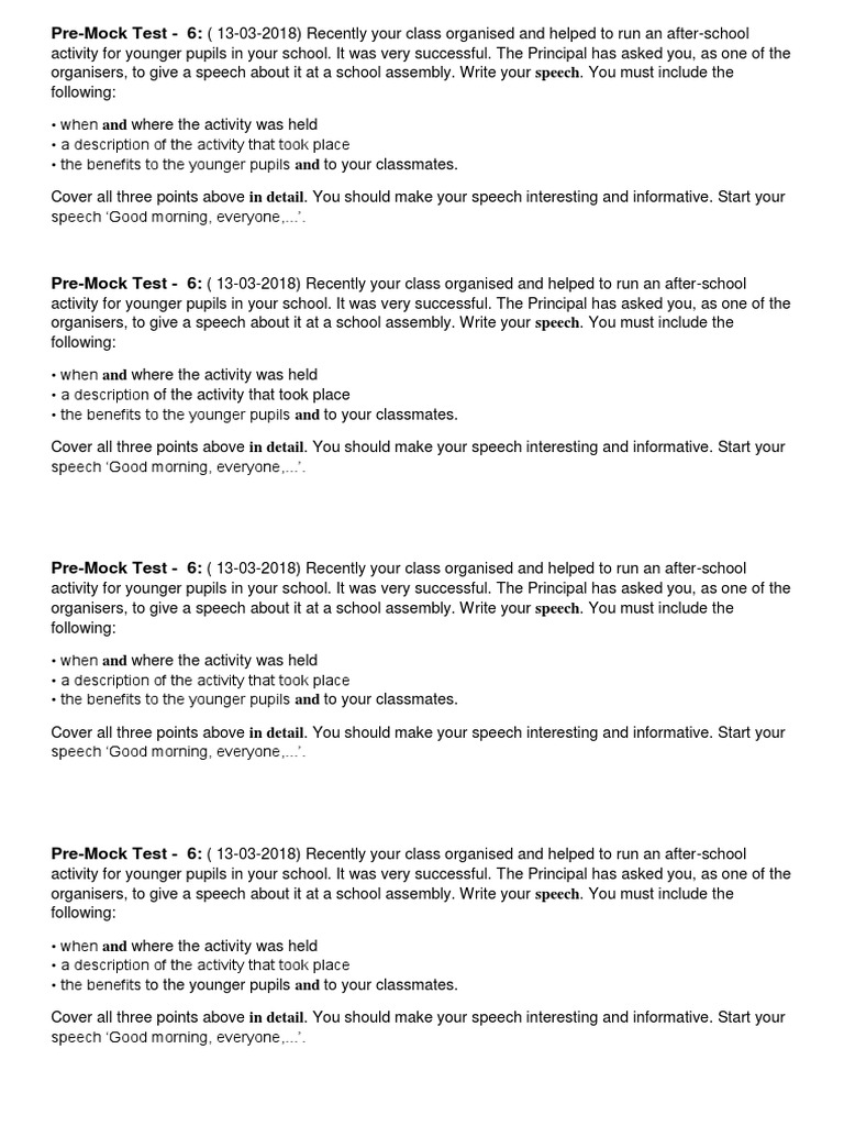 Writng Task Mock - 6 | PDF