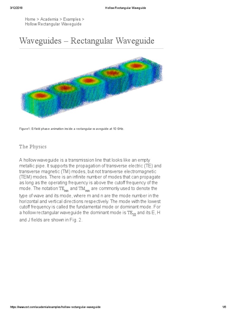 Hollow Rectangular Waveguide | PDF | Waveguide | Electrical Engineering
