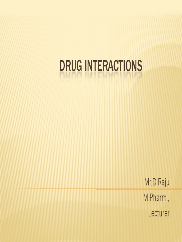 Drug Interaction | PDF | Enzyme Inhibitor | Pharmacokinetics