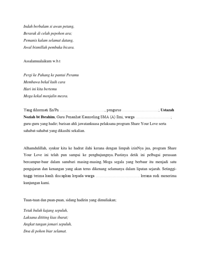 Teks Emcee Majlis Penutup | PDF