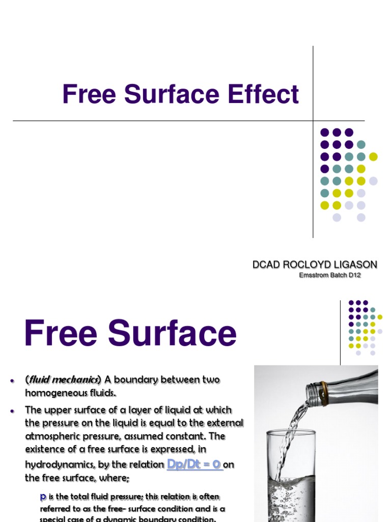 Free Surface Effect: Dcad Rocloyd Ligason | PDF | Applied And ...