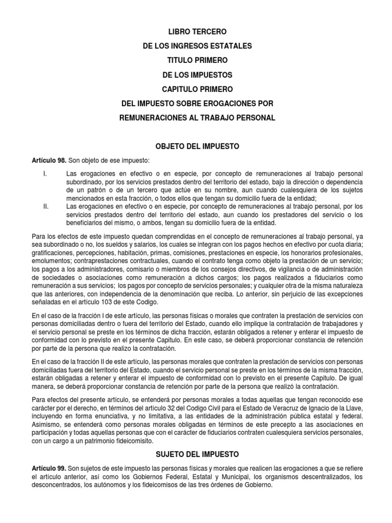 Impuestos Sobre Erogaciones | PDF | Impuestos | Salario