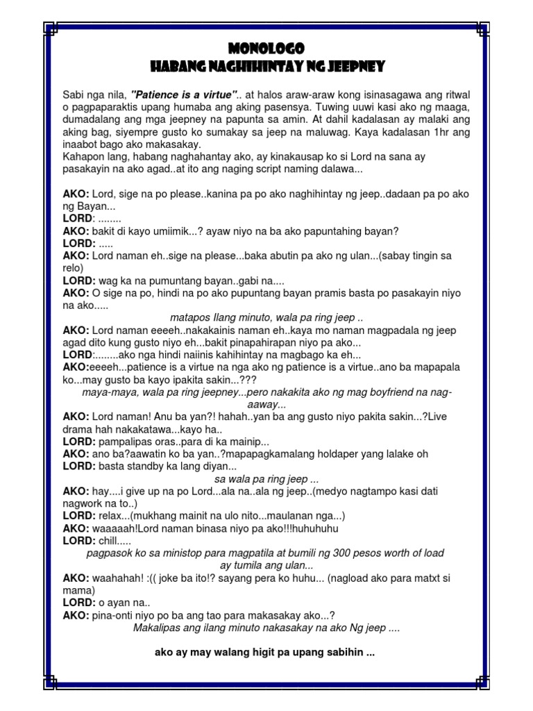 Monolog o | PDF