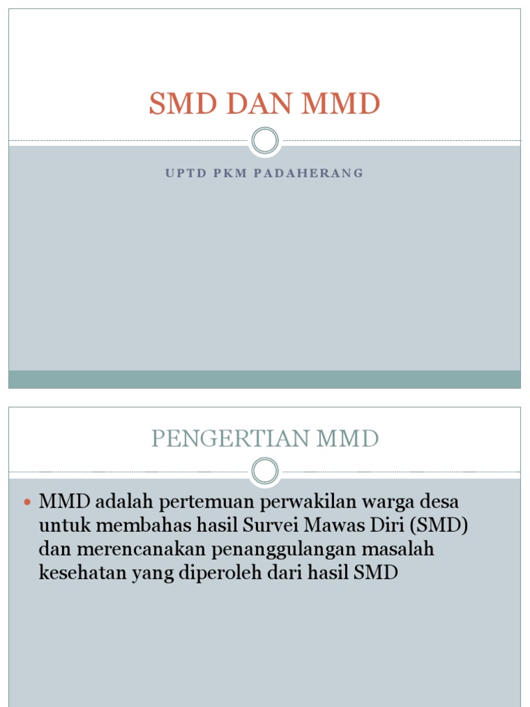 SMD Dan MMD | PDF