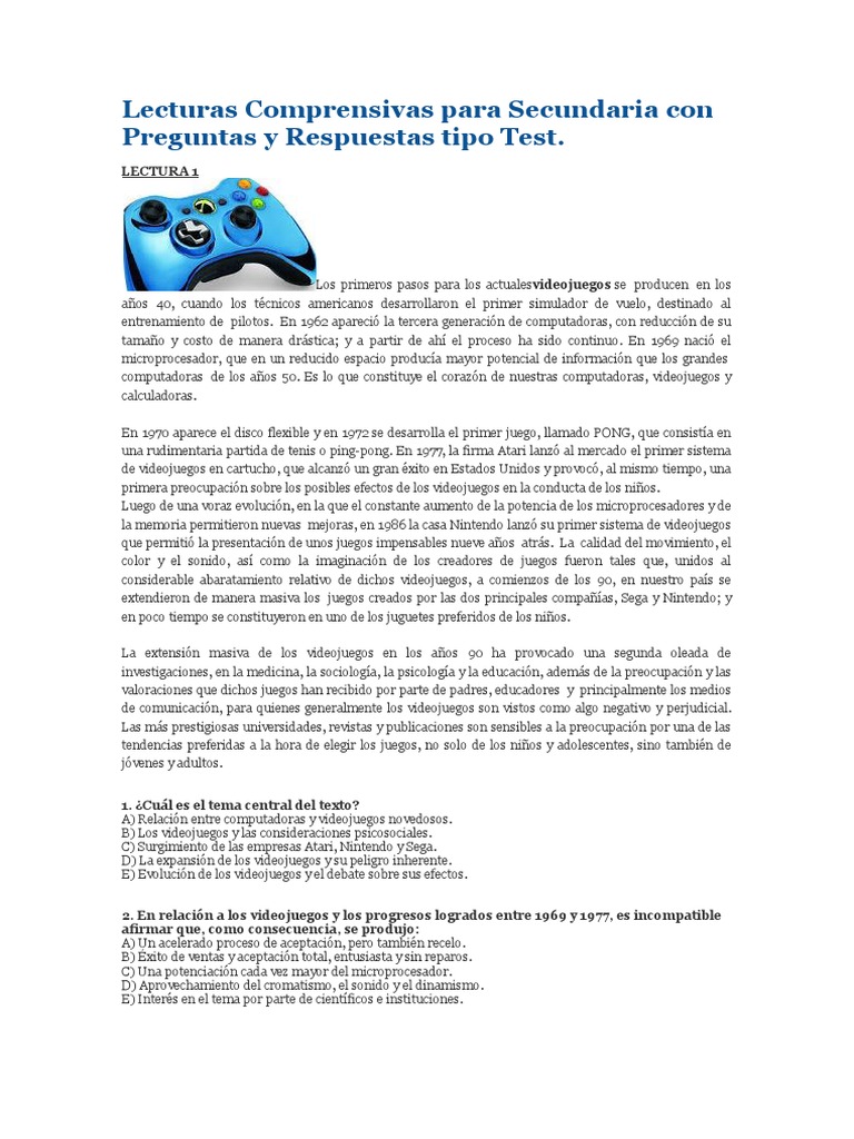 Lecturas Comprensivas para Secundaria | PDF | Feminismo | Estudios de ...