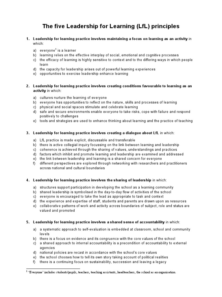 The 5 Leadership Learning Principles | PDF | Leadership | Learning