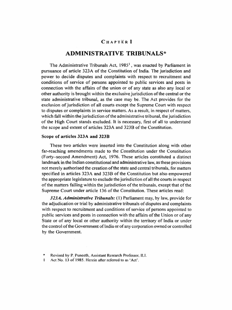Administrative Tribunals Notes | PDF | Supreme Courts | Jurisdiction