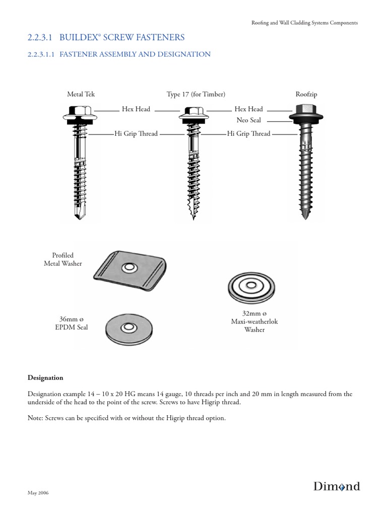 Buildex Fasteners | PDF | Roof | Screw