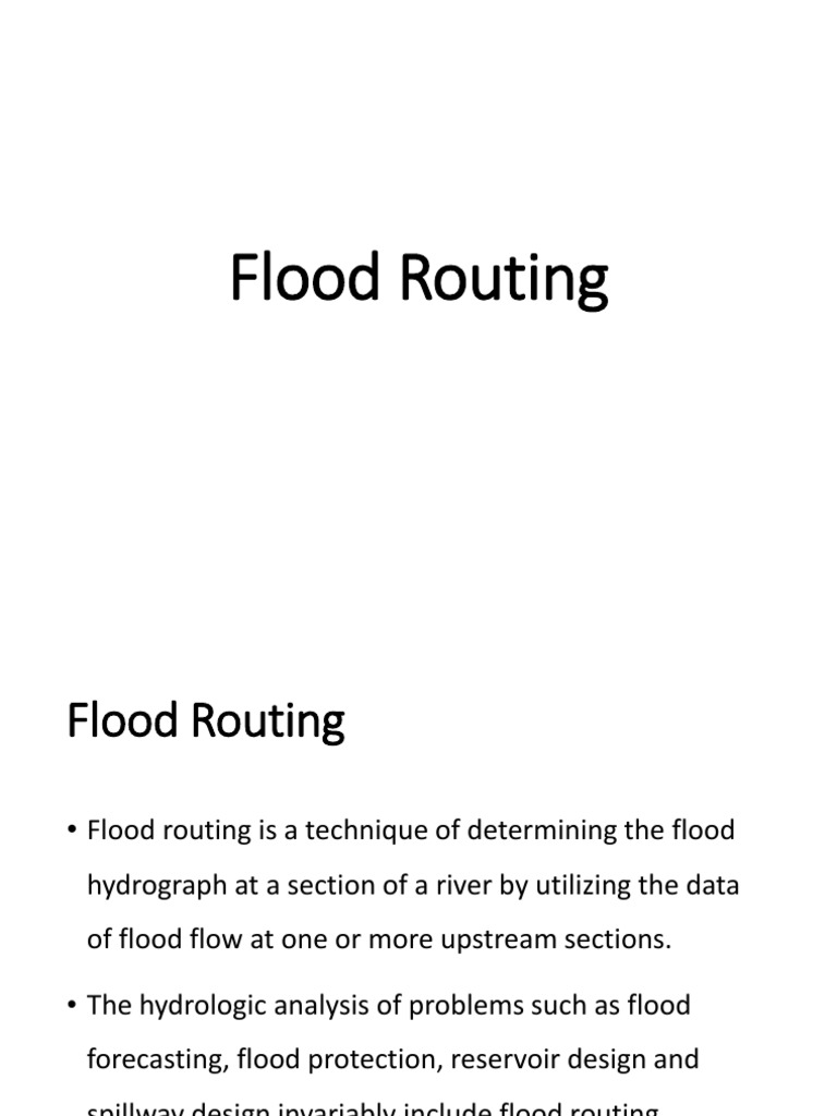 Flood Routing Techniques and Applications | PDF | Flood | Discharge ...