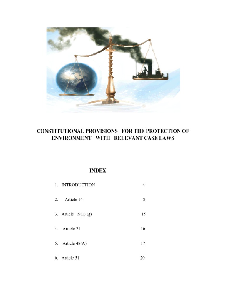 Constitutional provisions for environmental protection | PDF ...