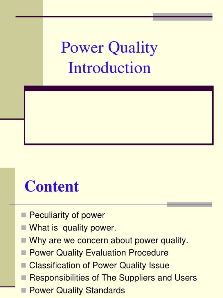 Understanding Power Quality: An In-Depth Look at Power Quality Issues ...