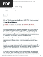 20 APDL Commands Every ANSYS Mechanical User Should Know | PDF | Parameter (Computer Programming ...