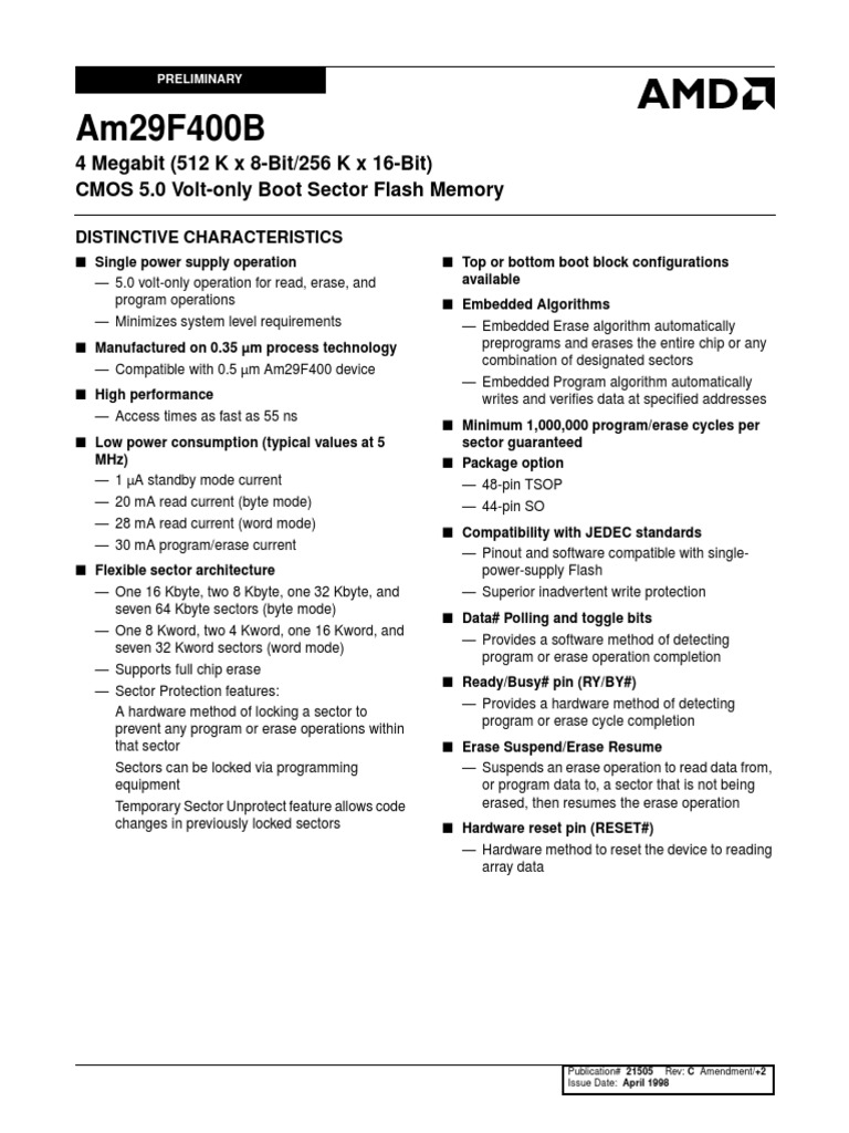 Data Sheet | PDF | Flash Memory | Booting