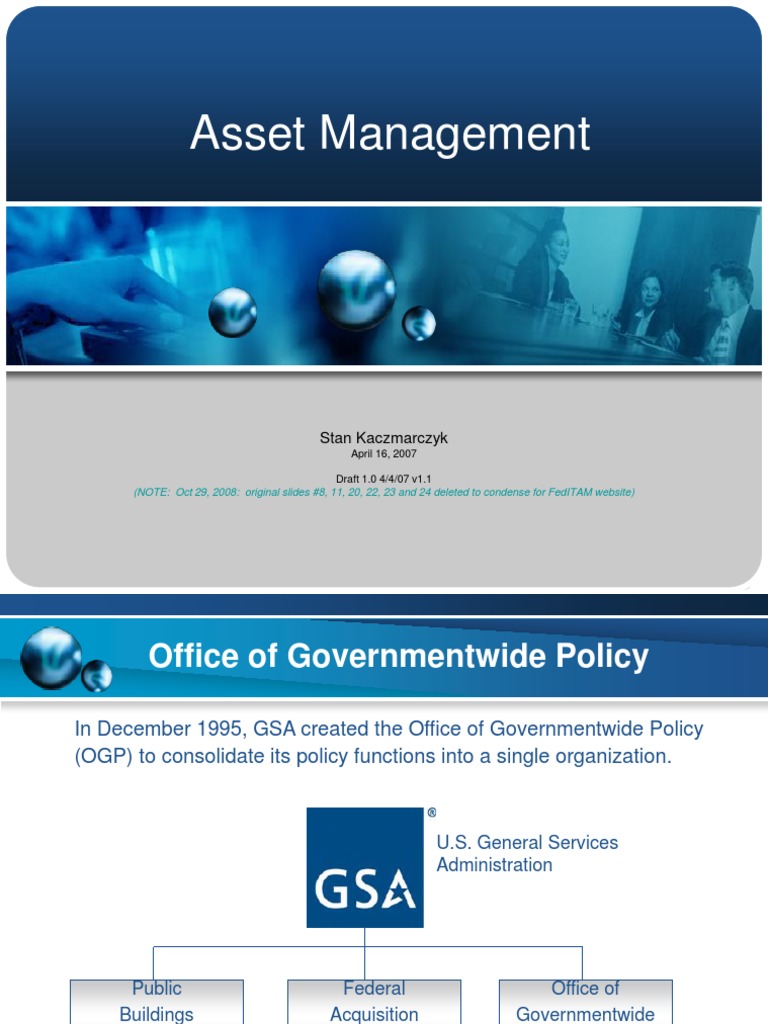 Managing Federal Assets: Guidance and Initiatives for Real Property ...