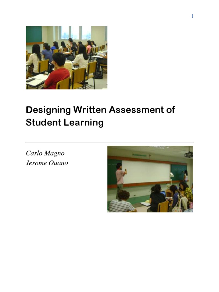 E-Book Designing Written Forms of Assessment | PDF | Educational ...