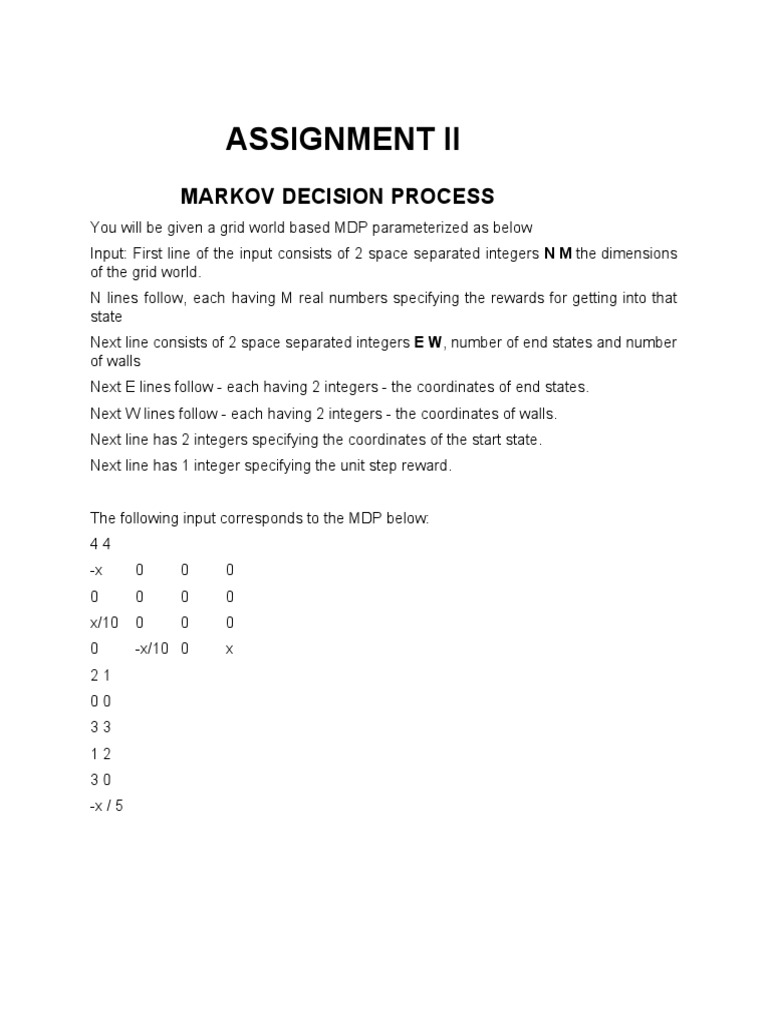 Policy Iteration and Linear Programming Analysis of a Grid World Markov Decision Process | PDF ...