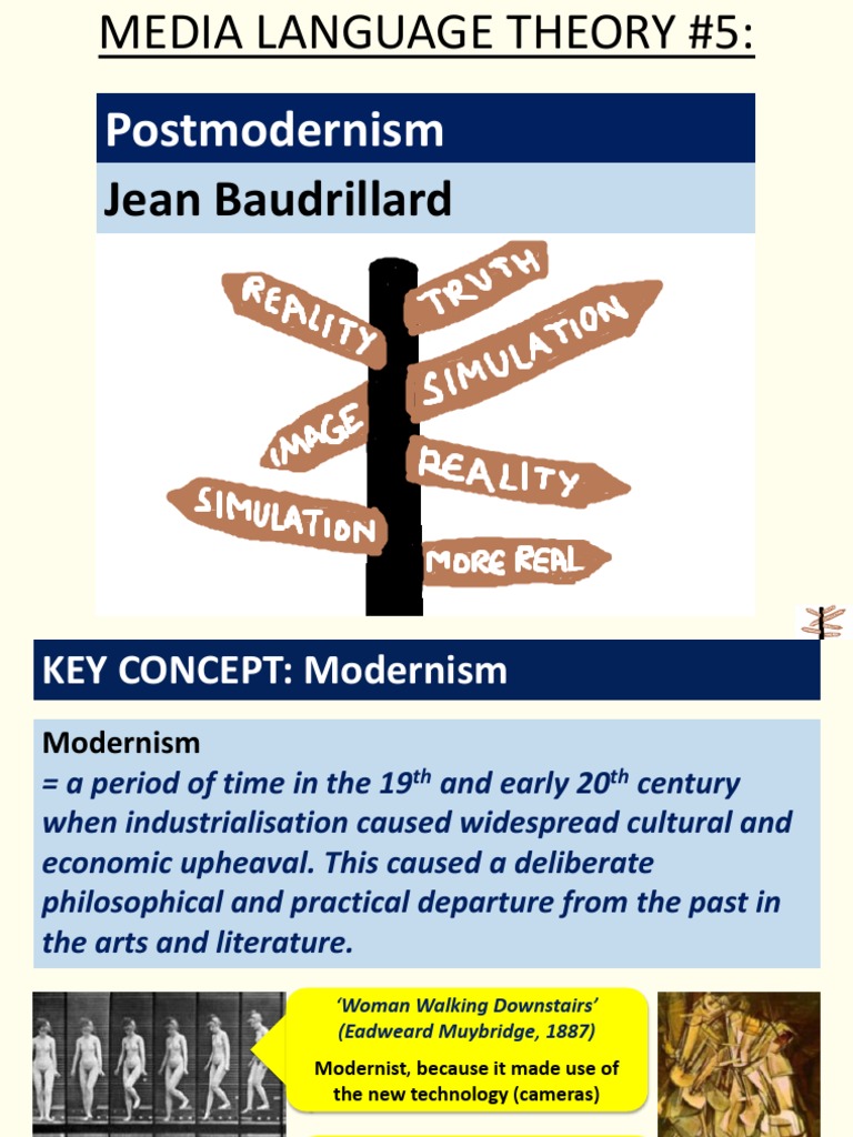 Postmodernism Jean Baudrillard (Media Language Theory 5 ...