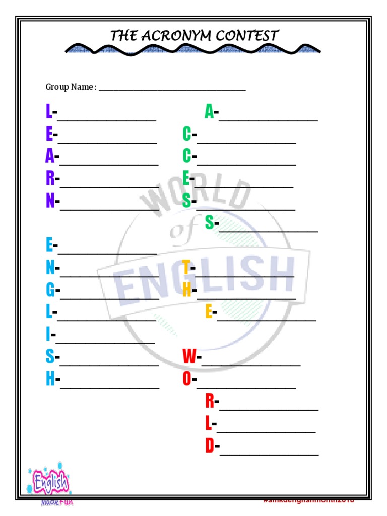 ACRONYM CONTEST Template | PDF