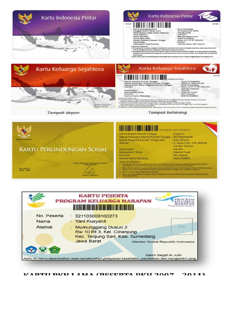 Contoh Kartu PKH | PDF