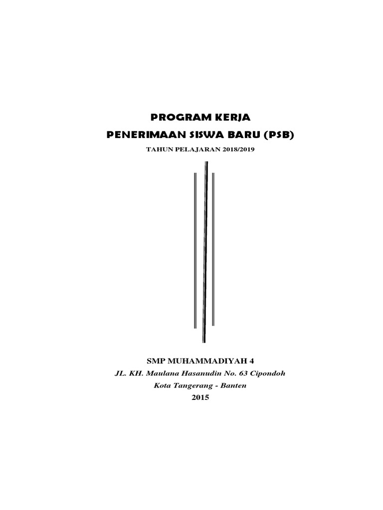 Program Kerja PPDB 2018 2019 | PDF | Karier & Perkembangan
