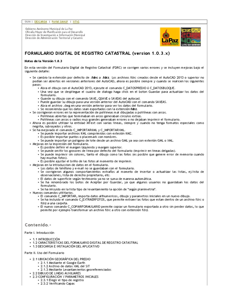 Guia Catastro Digital Autocad | PDF | Dibujo | Point and Click