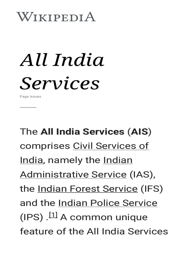 All_India_Services.pdf | Public Administration | Government Of India