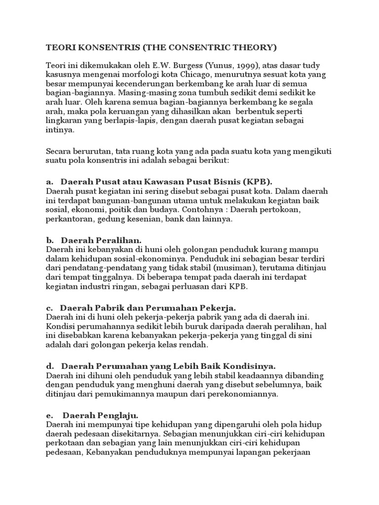 Teori Konsentris | PDF