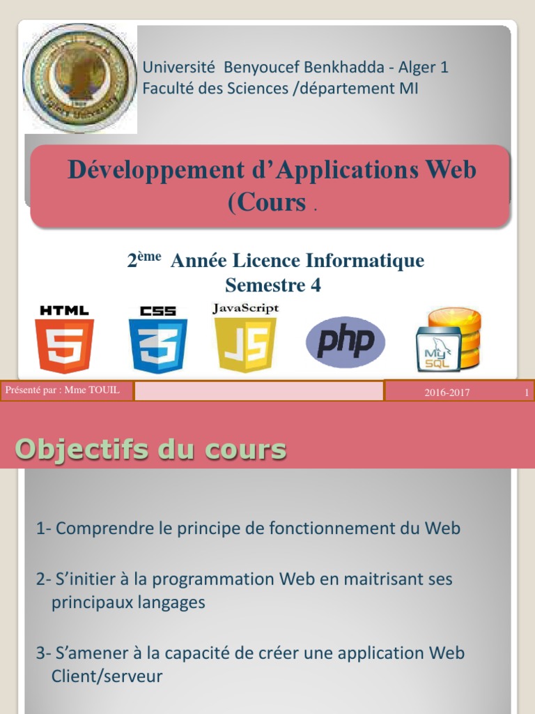 Cours Web: Développement et Histoire | PDF | Protocole de transfert hypertexte | Internet