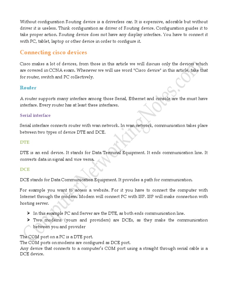 Cabling Cisco Devices Guide | PDF | Electrical Connector | Router ...
