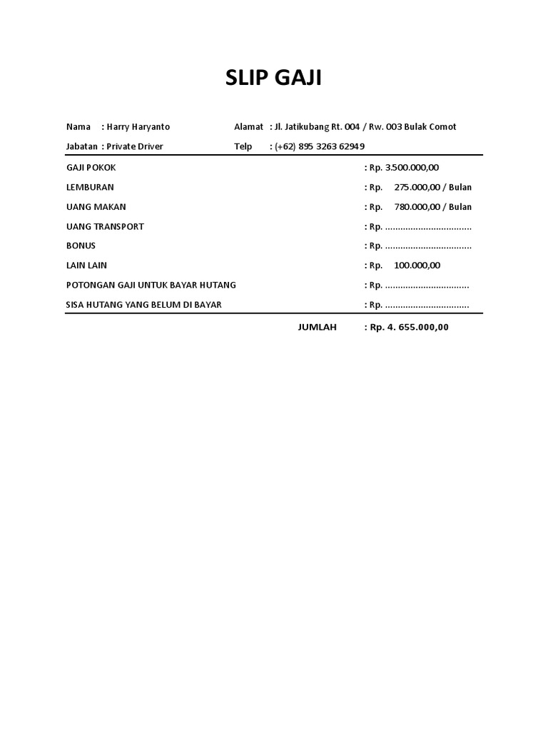Slip Gaji | PDF