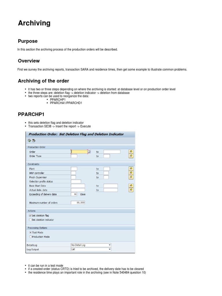 ERPMan Archiving 070318 1302 43906 | PDF | Database Transaction | Databases