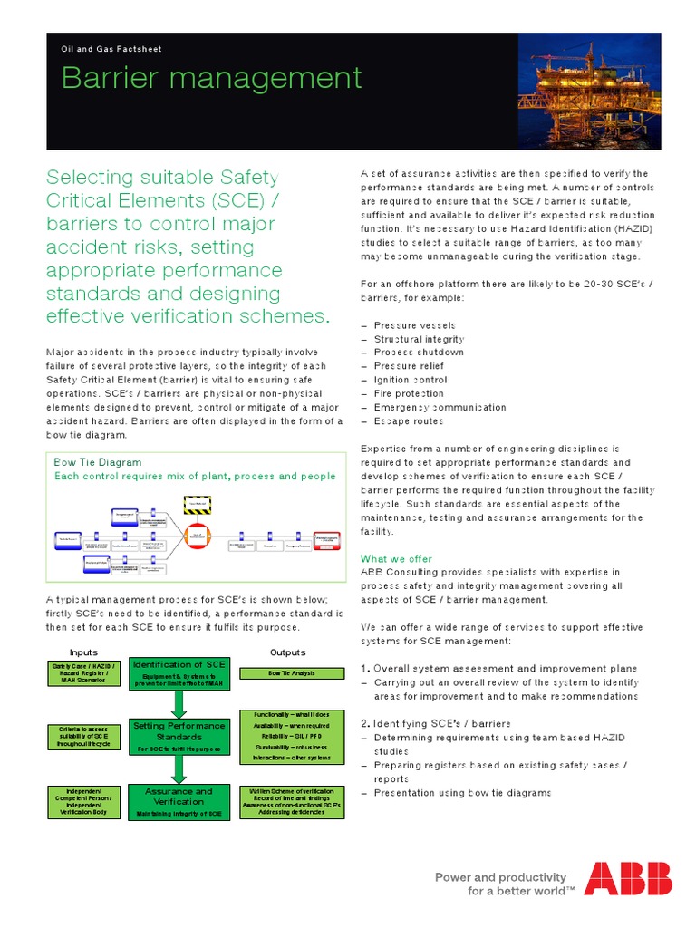 Barrier Management (PRS192a) | PDF | Reliability Engineering | Safety
