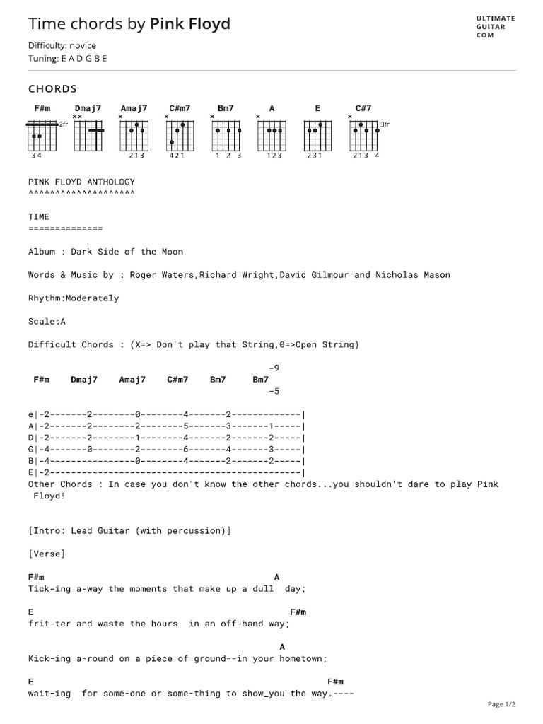 Time - Pink Floyd PDF | PDF