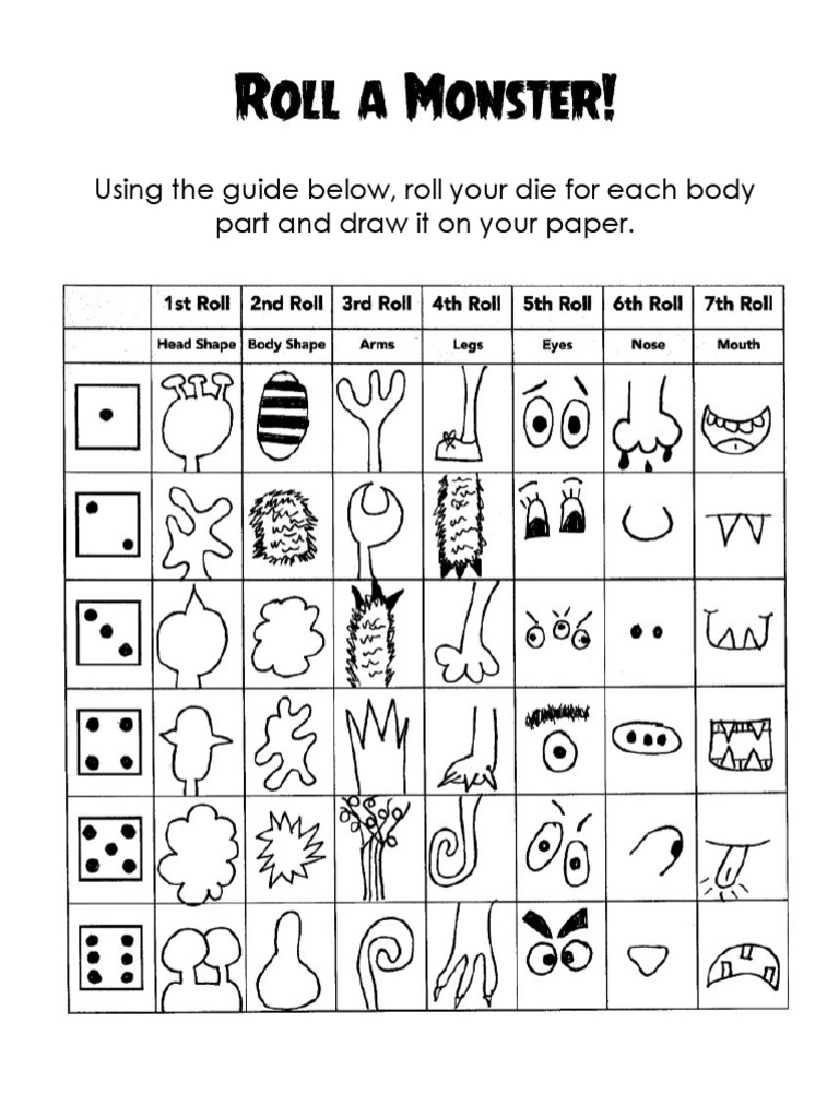 Roll A Monster | PDF | Sports & Recreation | Games & Activities