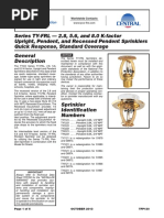 Tyco TY-FRB Sprinkler Data Sheet | PDF | Fire Sprinkler System ...