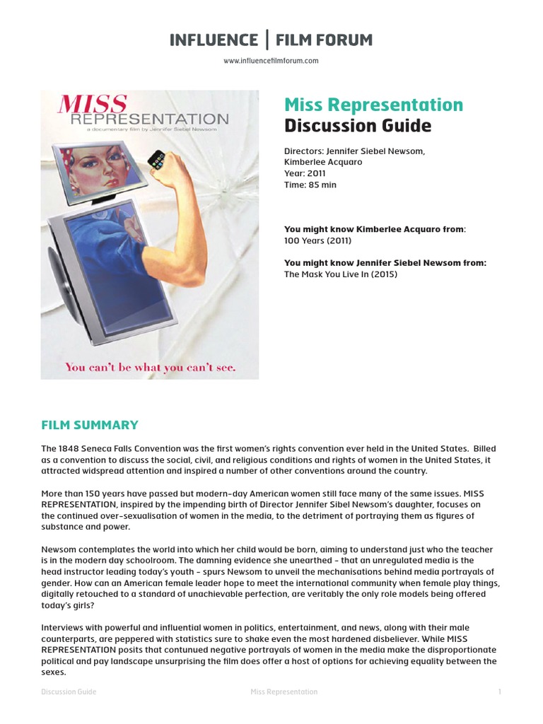 Miss Representation DG | Download Free PDF | Woman | Gender Equality