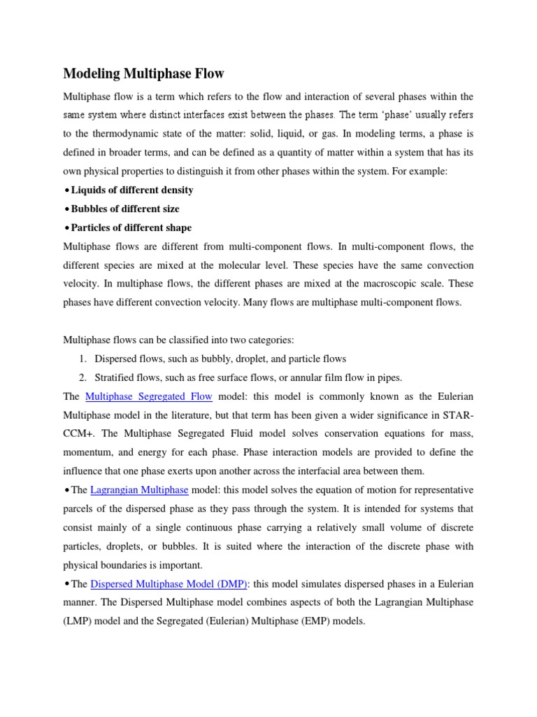 Modeling Multiphase Flow | PDF | Fluid Dynamics | Phase (Matter)