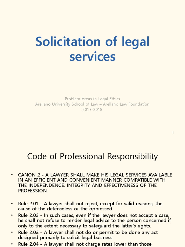 Solicitation of Legal Services | Download Free PDF | Lawyer | Practice ...