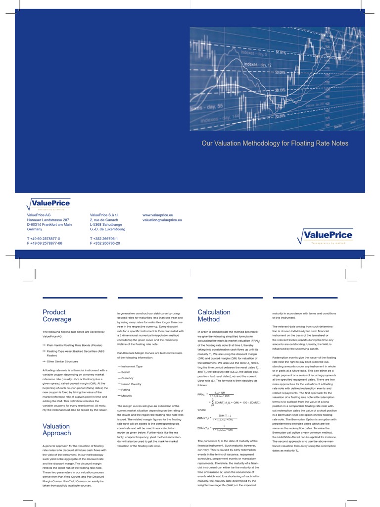 Value Price Valuation For Floating Rate Notes | Download Free PDF ...
