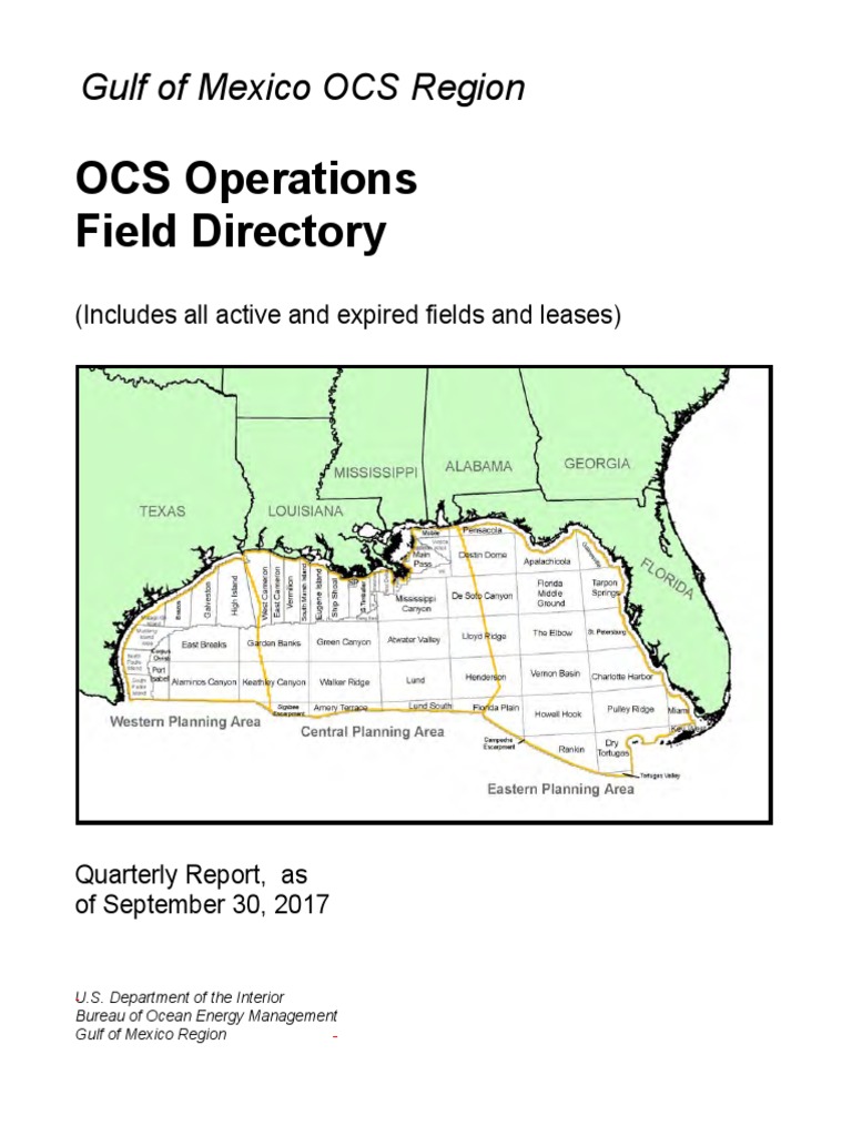 Gulf of Mexico OCS Region Field Directory (Includes all active and ...