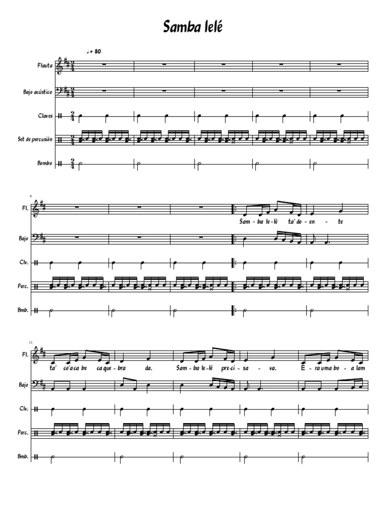 Samba Lelé-Partitura y Partes | PDF
