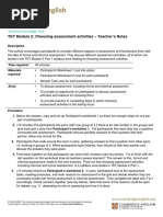 TKT Module 1 Practice Test Draft | PDF | Career & Growth | Language ...