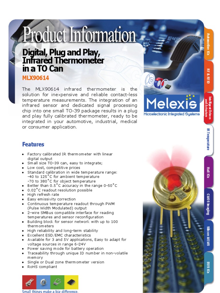 MLX90614 | PDF | Infrared | Thermometer