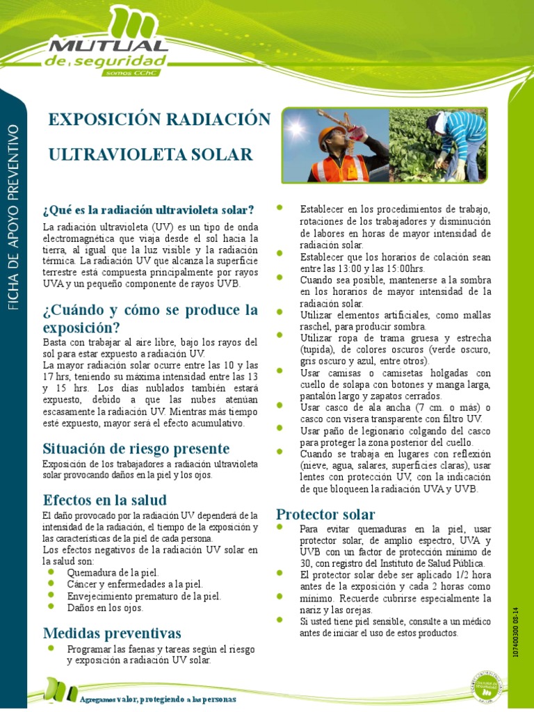 Exposicion A Radiacion Uv | PDF | Protector solar | Ultravioleta