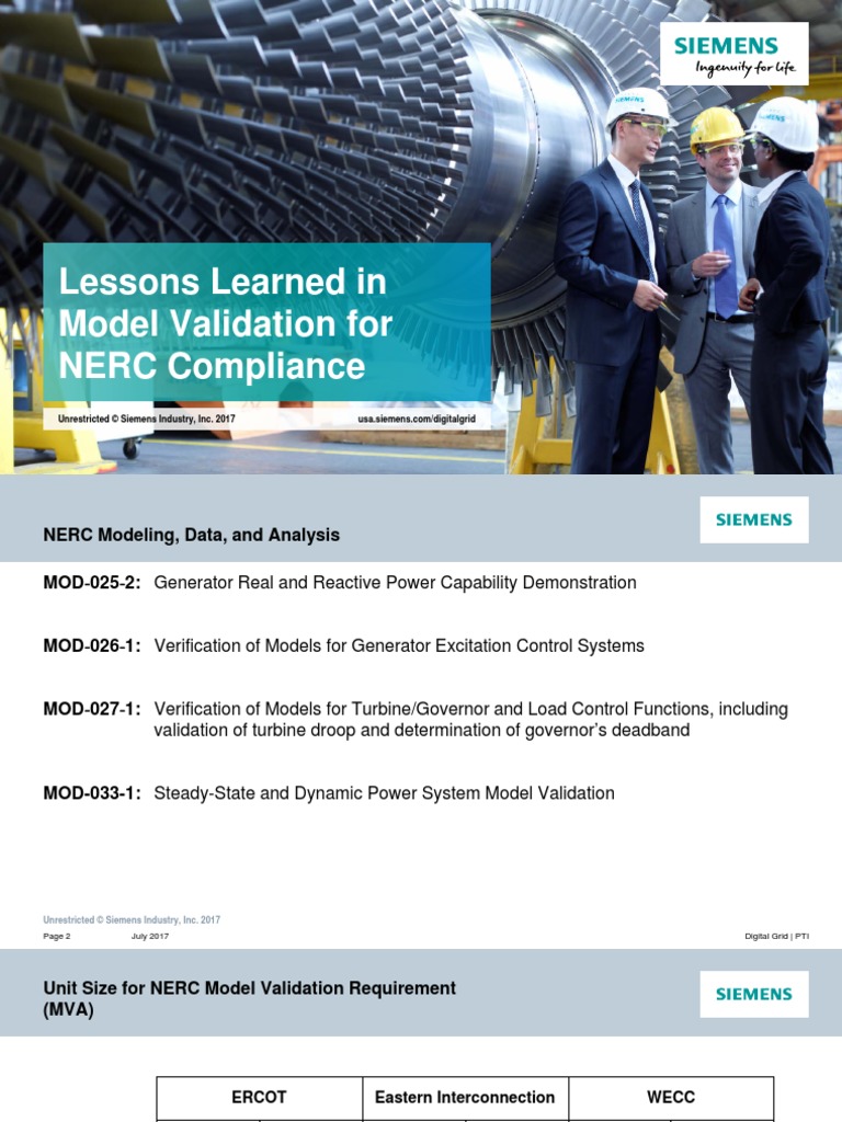 2017 - IEEE - PES - GM - Lessons Learned in Model Validation For NERC ...