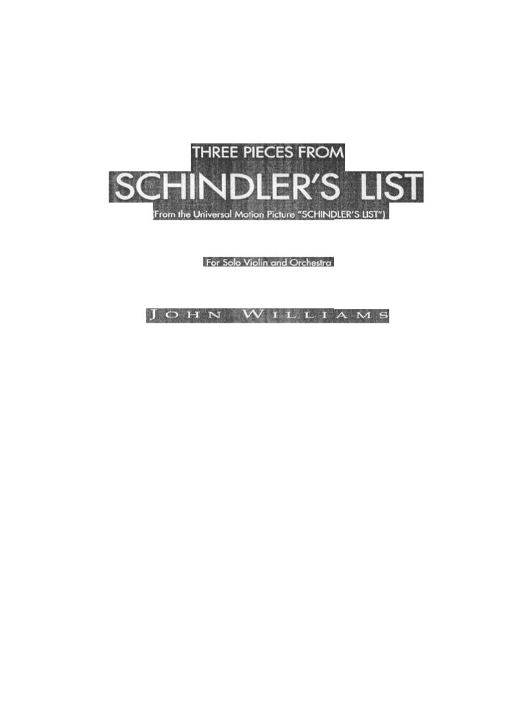 Schindler S List Full Score PDF | PDF