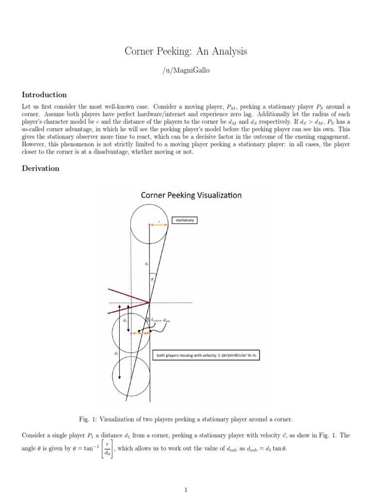 Corner Peeking Analysis | PDF | Distance | Lag