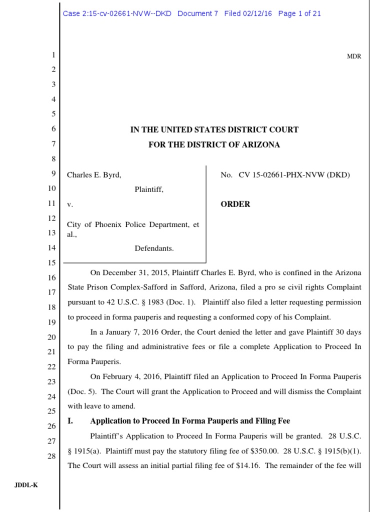 District Court Ruling | Ashcroft V. Iqbal | Complaint