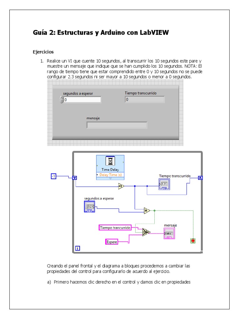 Guía 2 - Estructuras y Arduino Con LabVIEW | PDF | Point and Click ...