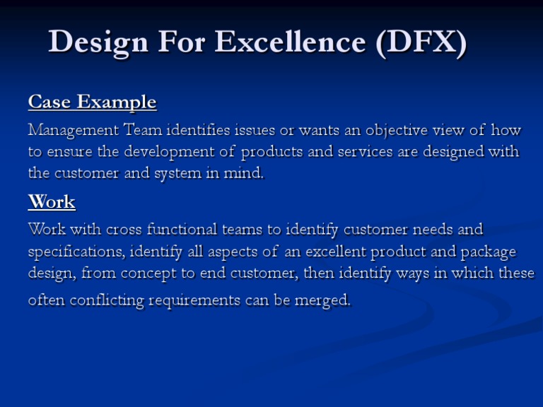 Design For Excellence (DFX) : Case Example | PDF | Business